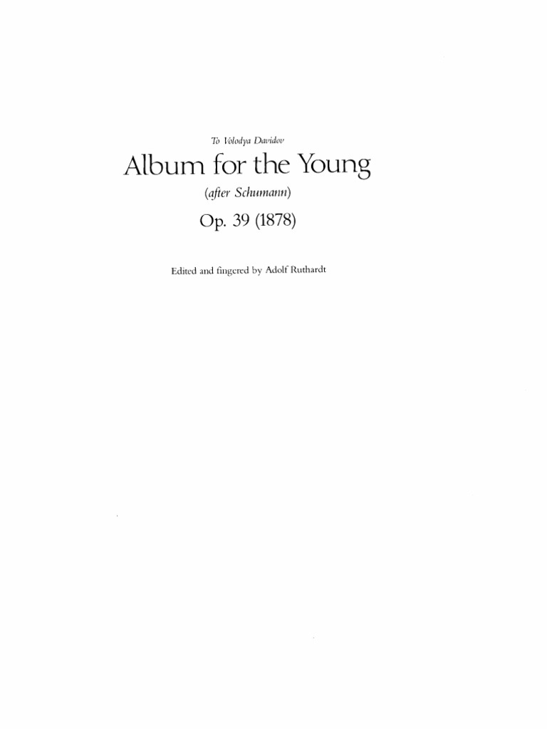 Tchaikovsky - Album For The Young Op.39 | PDF