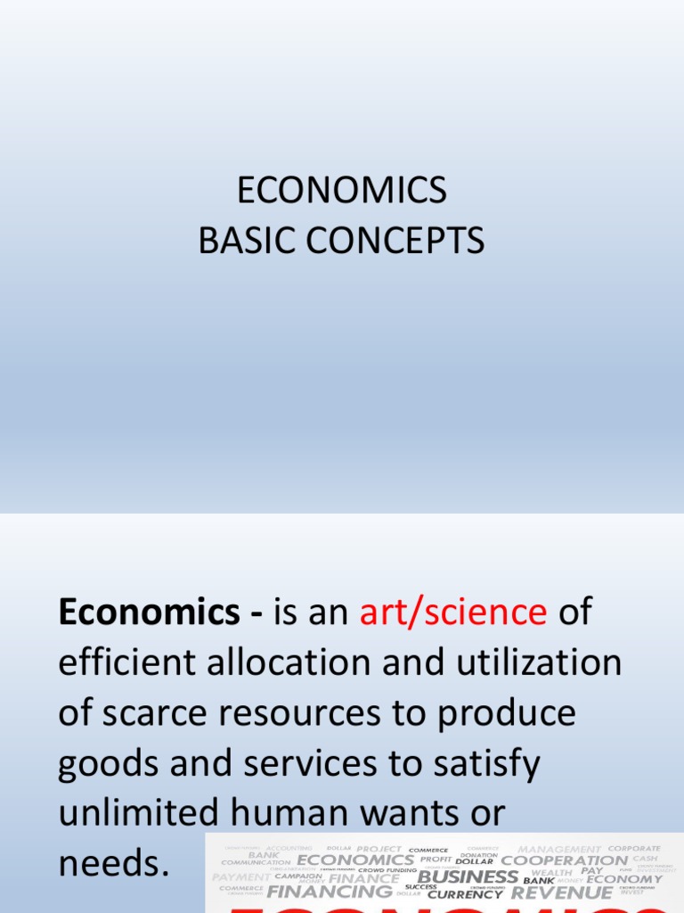 BASIC CONCEPTS-Economics For Upload | PDF | Water | Economics BASIC CONCEPTS-Economics For Upload | PDF | Water | Economics