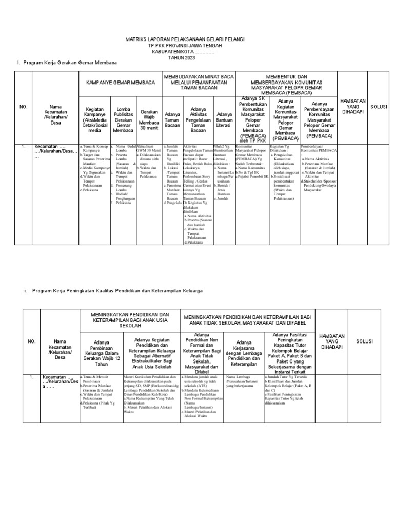 MATRIK GELARI PELANGI Template | PDF