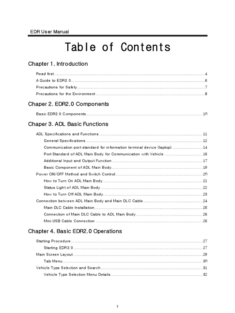 EDR User Manual ENG HY | PDF