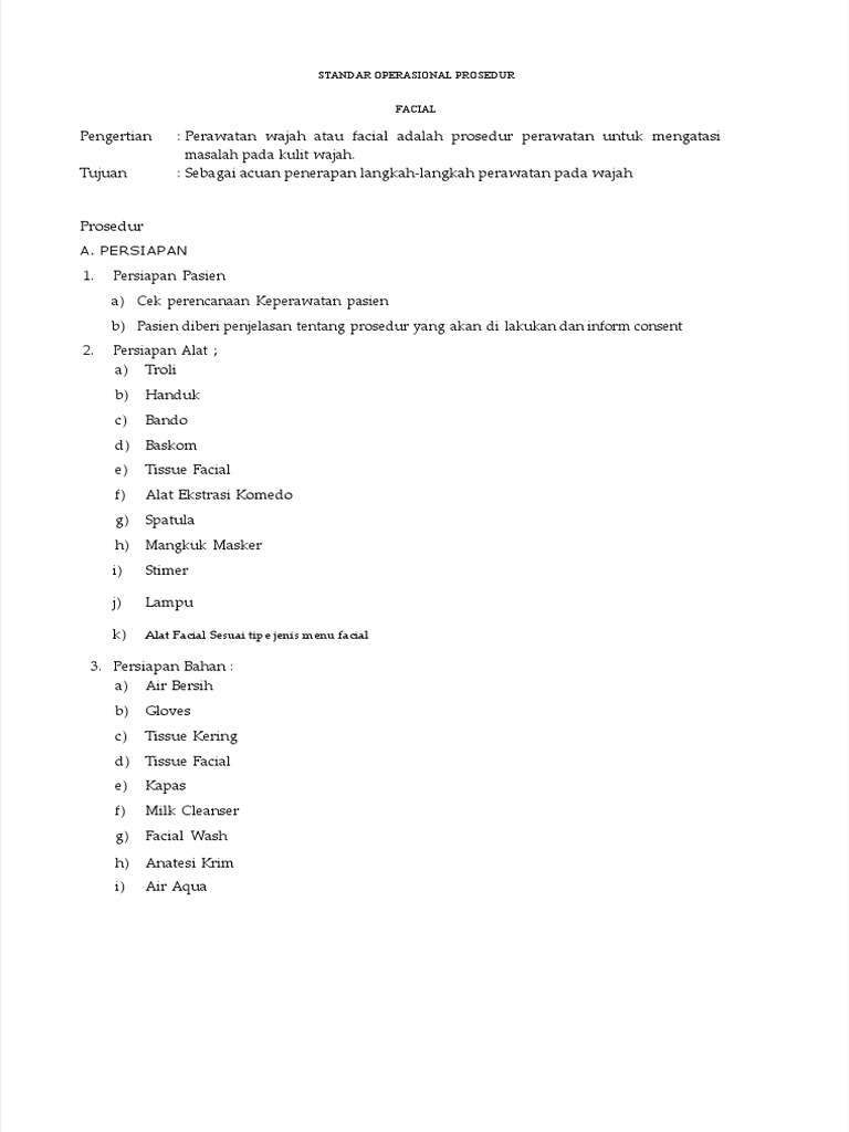 pdf-sop-facial | PDF