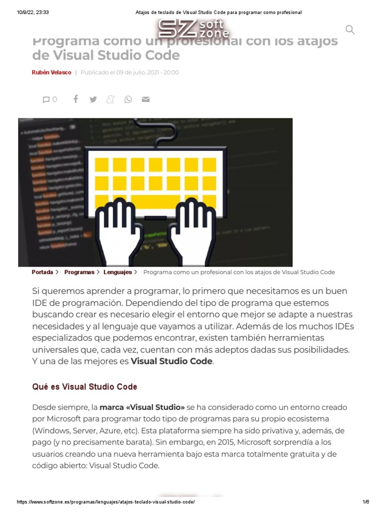 Atajos de Teclado de Visual Studio Code Para Programar Como Profesional | PDF