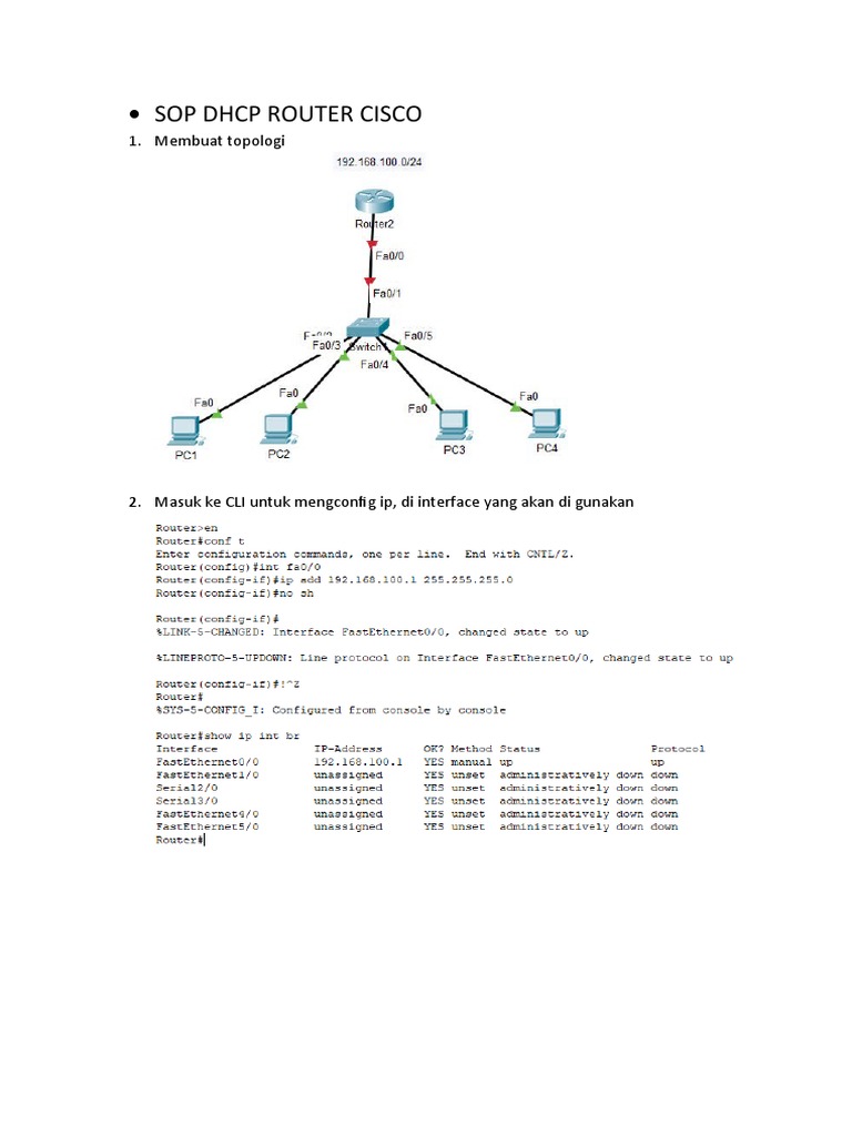 Sop DHCP Router | PDF