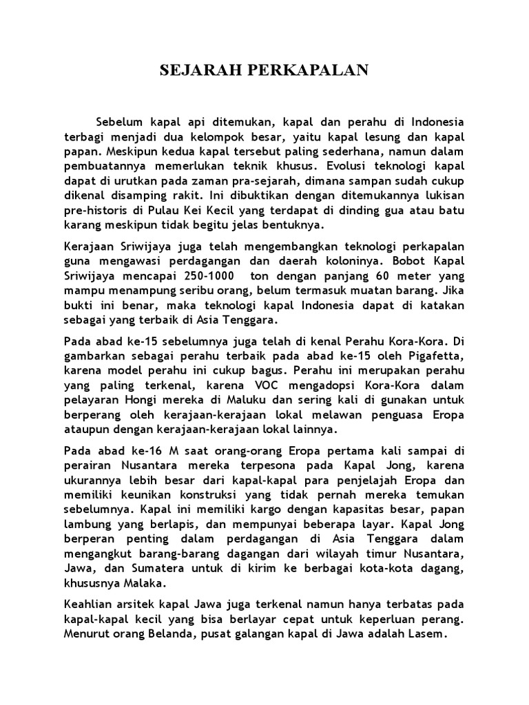 Sejarah Perkapalan New | PDF