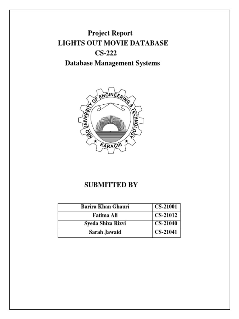 DBMS Report - LightsOut | PDF