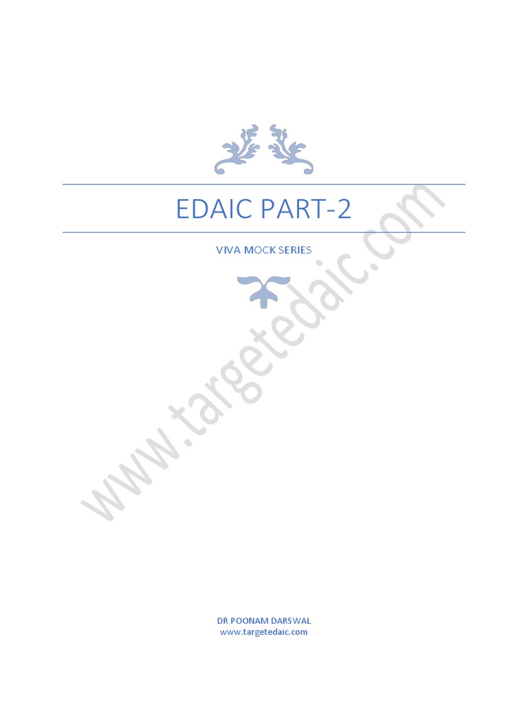 EDAIC Part 2 Viva Mock Exam Guide | PDF | Diseases And Disorders | Clinical Medicine