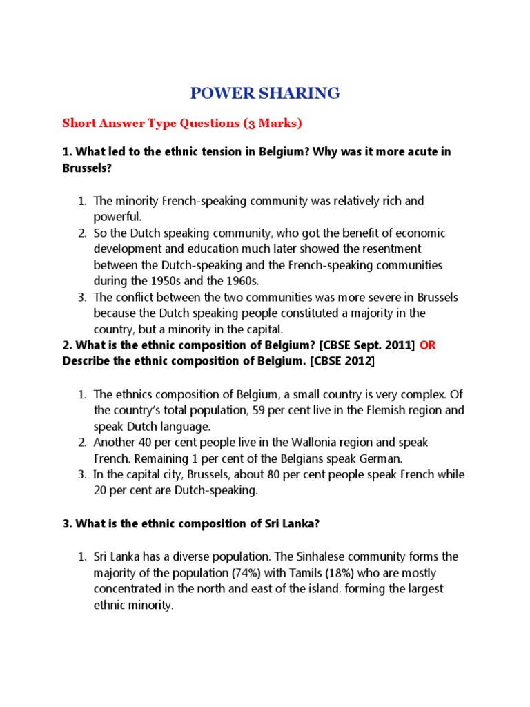 REFERENCE NOTES--POWER SHARING | PDF