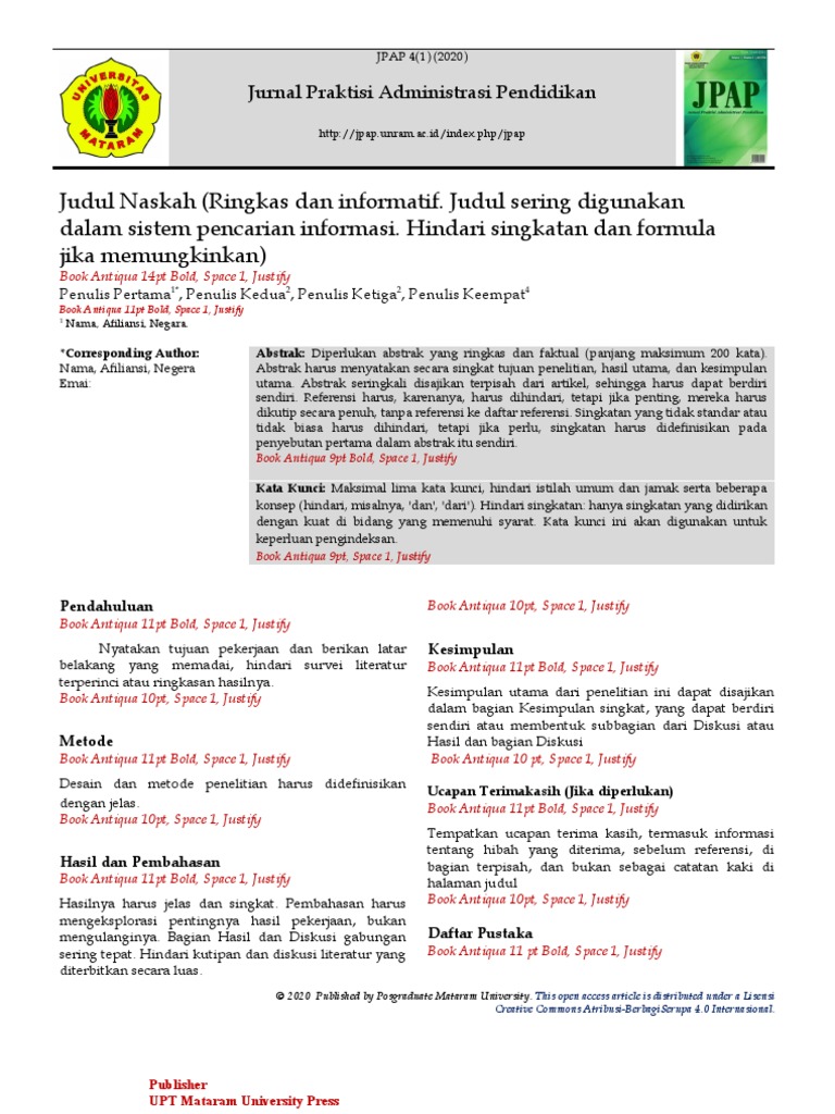 Template JPAP - 2020 - Ok | PDF