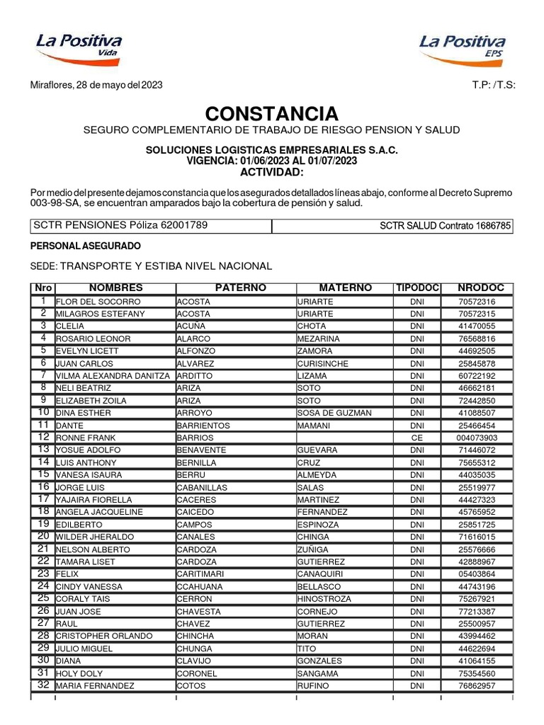 SCTR Solem Junio 2023 | PDF