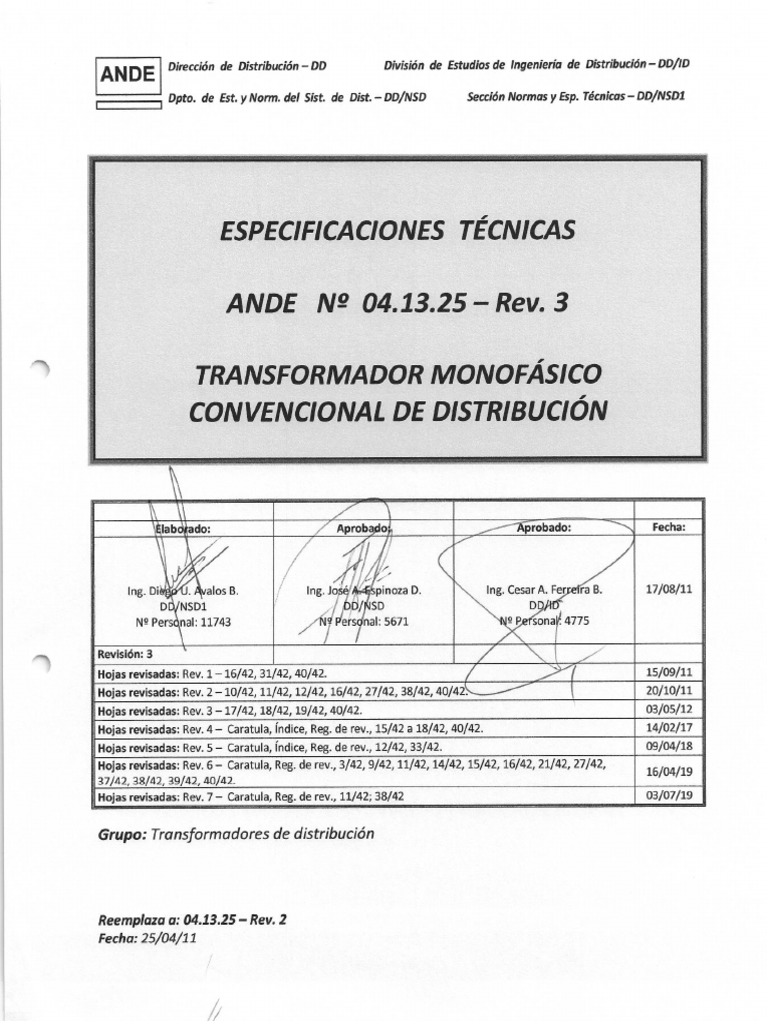1-EETT 04.13.25 Rev. 3 Transformador Monofasico | PDF