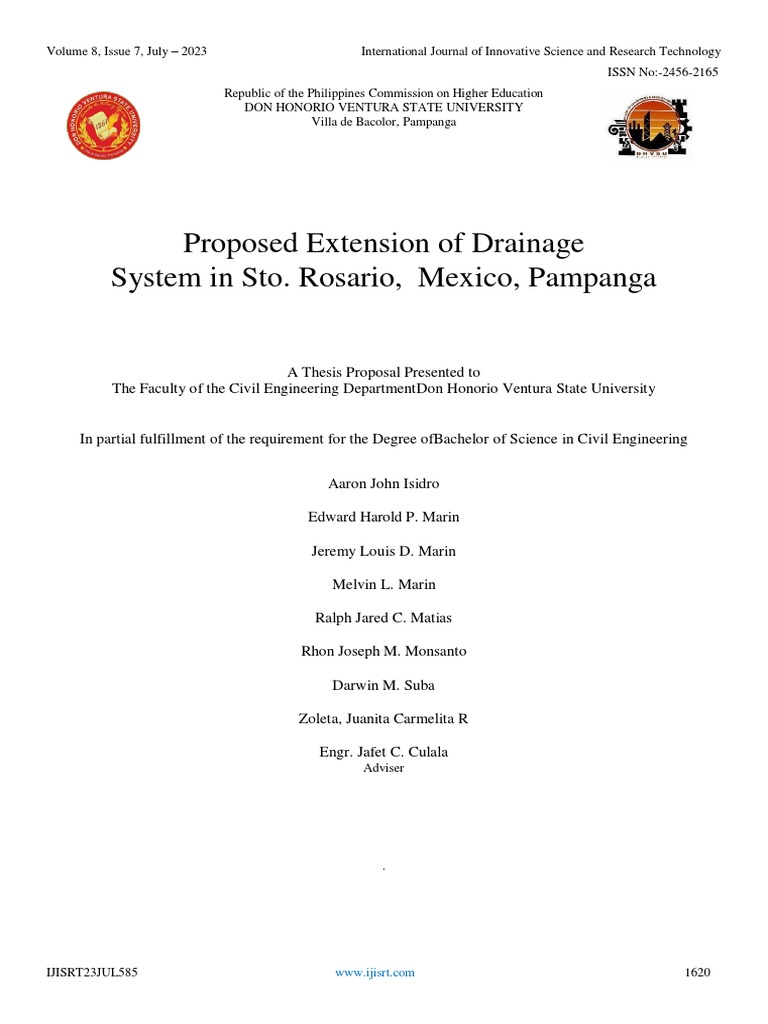 Proposed Extension of Drainage System in Sto. Rosario, Mexico, Pampanga ...