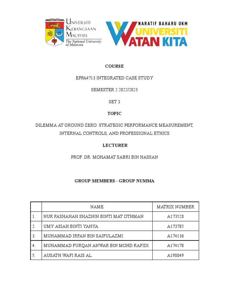 CASE 1 GROUND ZERO - Set 3 (Group Numma) | PDF | Return On Investment ...