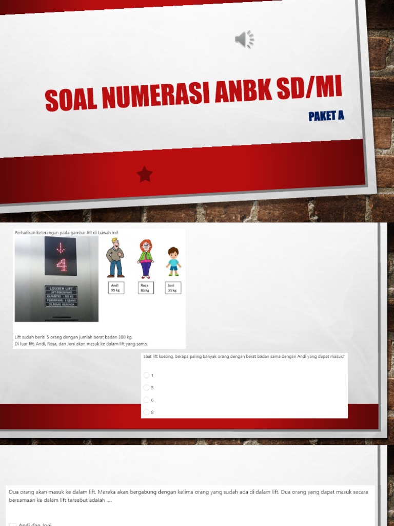 Soal Numerasi Anbk SD | PDF