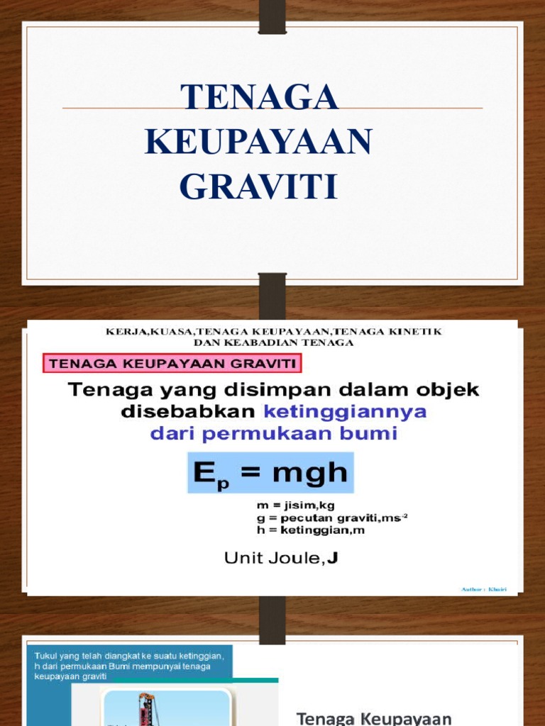 Tenaga Keupayaan Graviti | PDF