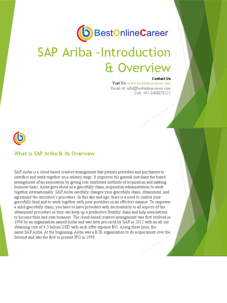 SAP Ariba Overview and Introduction | PDF | Business