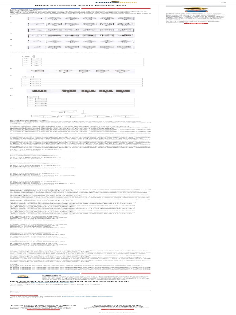 NMAT Perceptual Acuity Practice Test | PDF