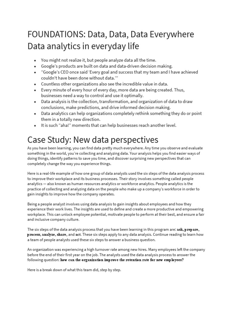 Google Data Analytics Professional Certificate COURSE 1 | PDF
