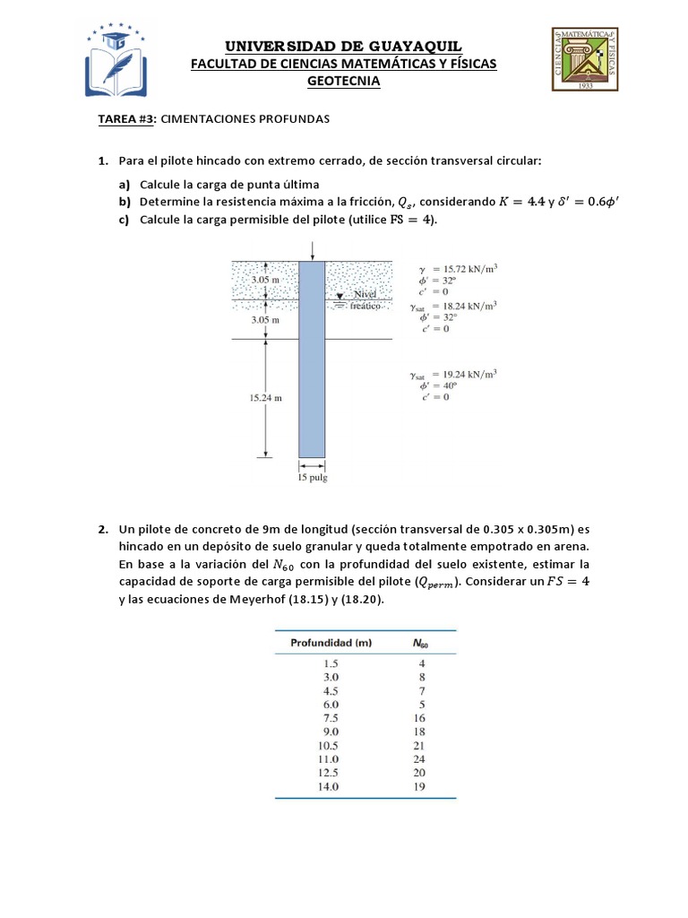 UG Geotécnia - Tarea #3 | PDF