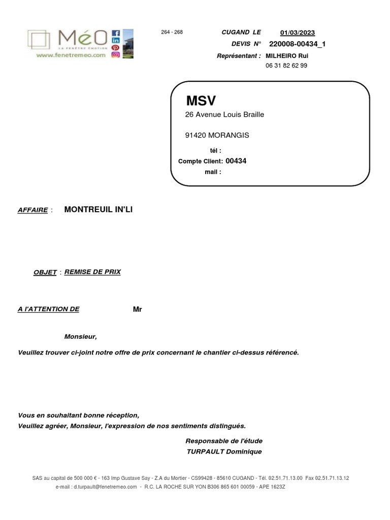 Montreuil In'Li: 26 Avenue Louis Braille 91420 MORANGIS | PDF