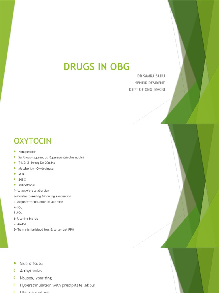 Drugs in Obg | PDF | Human Reproduction | Medicine