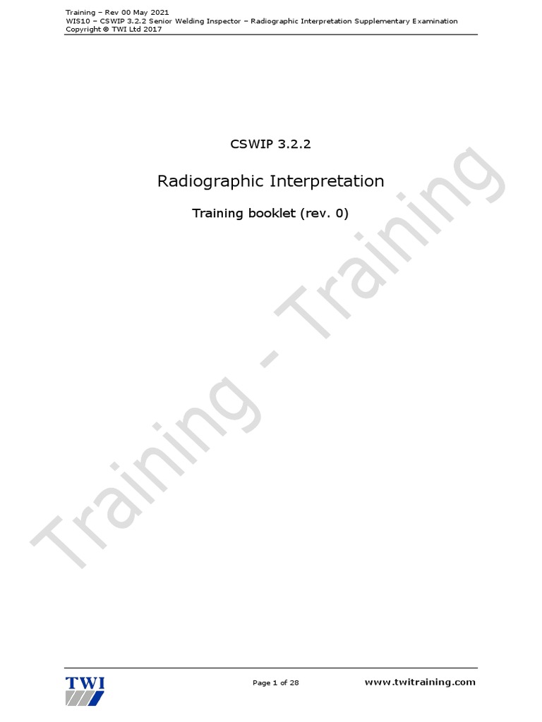 3.2.2 RI Sup. - Training Booklet 000521 | PDF | Construction | Welding