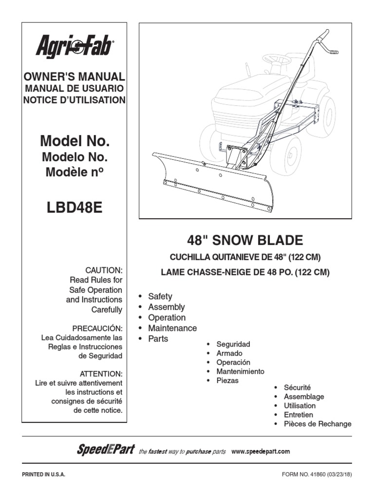 Agrifab Plow Manual | PDF