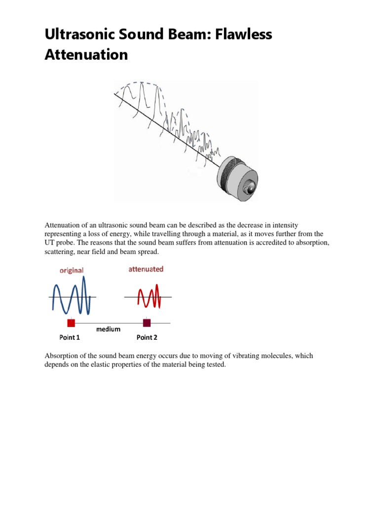 Ultrasonic Sound Beam Attenuation Explained | PDF | Science & Mathematics