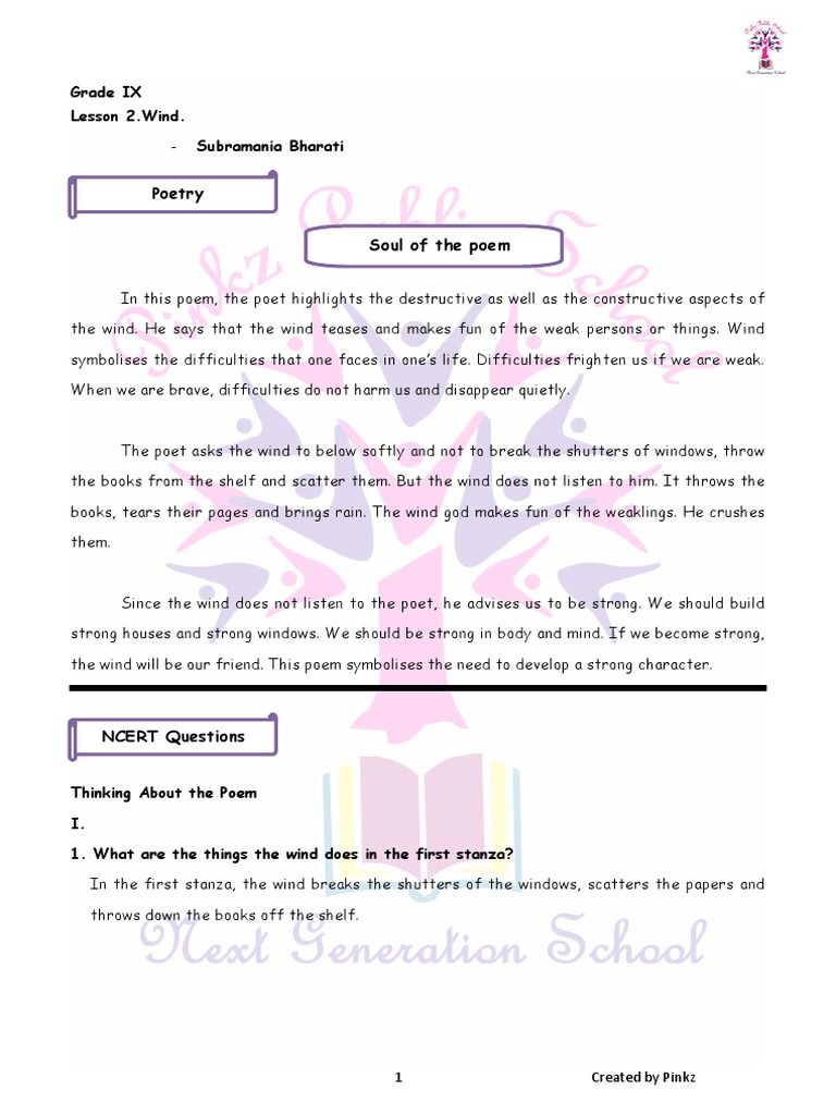 Lesson 2 Poetry | PDF