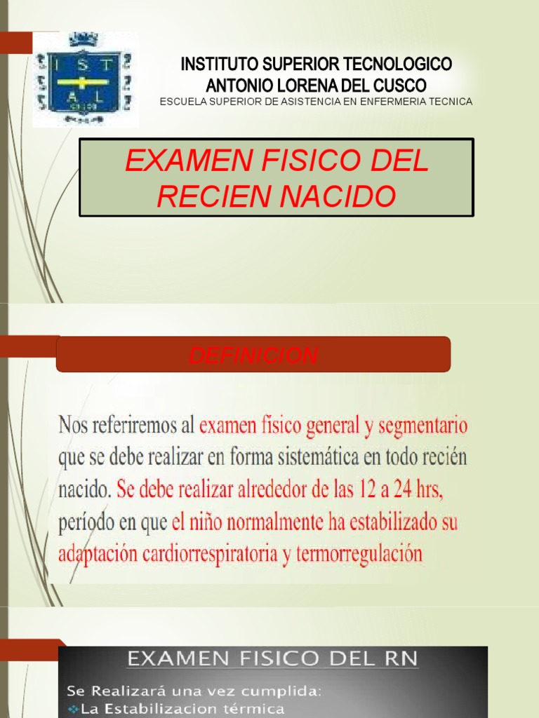 Examen Fisico Del Recien Nacido | PDF | Ciencia y matemáticas