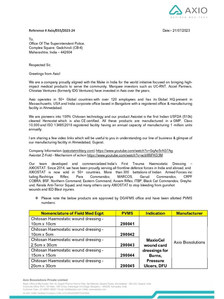 Axio-0033-2023-24 - Office of The Superintendent - Gadchiroli | PDF | Government Of India