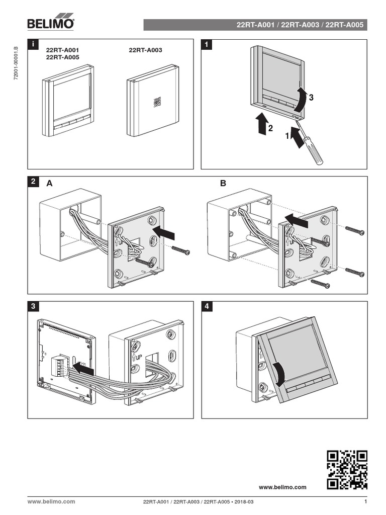 Belimo 22RT-A001 22RT-A003 Installation-Instructions | PDF