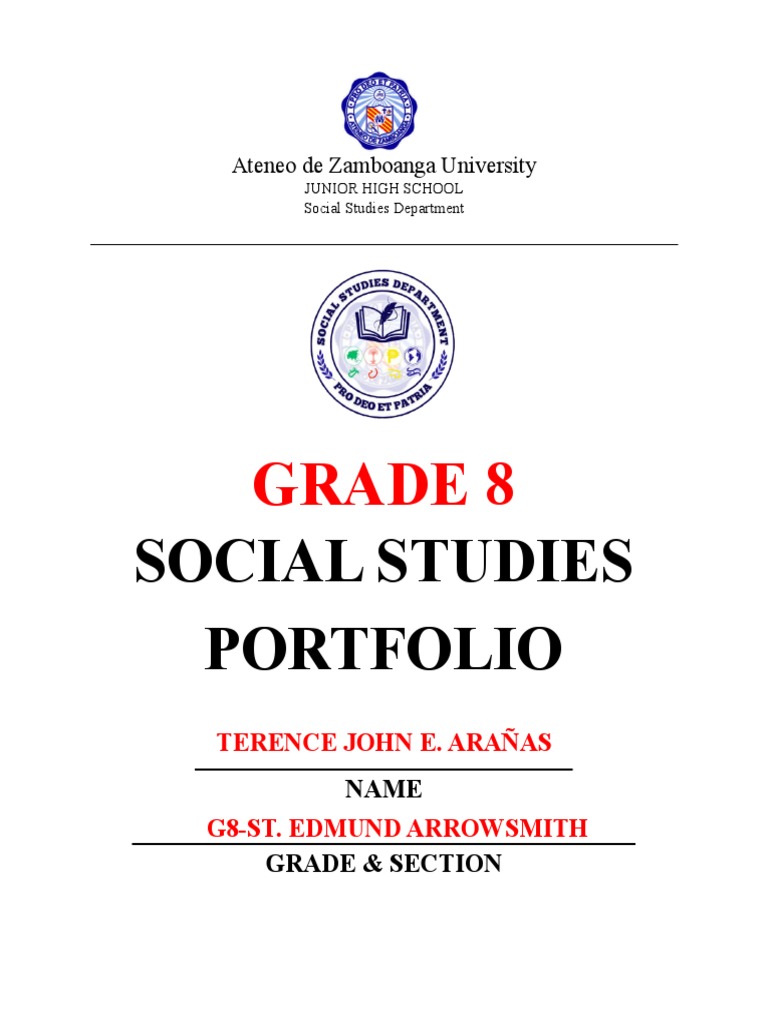 Social Studies Portfolio: Grade 8 | PDF | Wellness