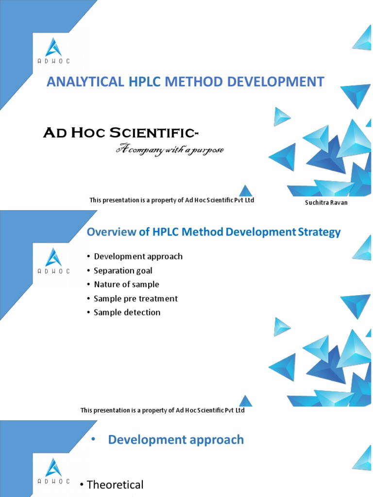 Method Development Presentation | PDF | High Performance Liquid ...