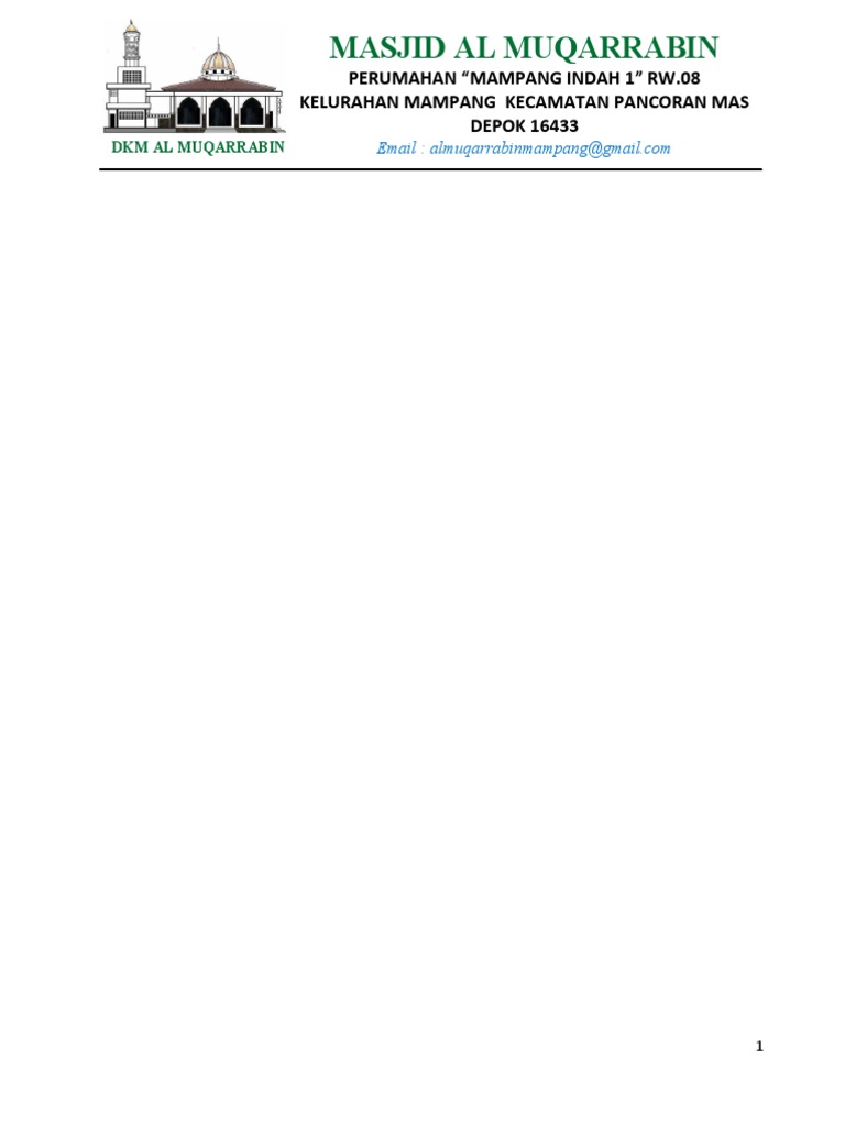 Kop Surat DKM Untuk Paguyuban | PDF