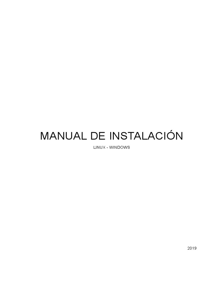 Manual de Instalación - Windows - Linux | PDF | Mi sql | Php