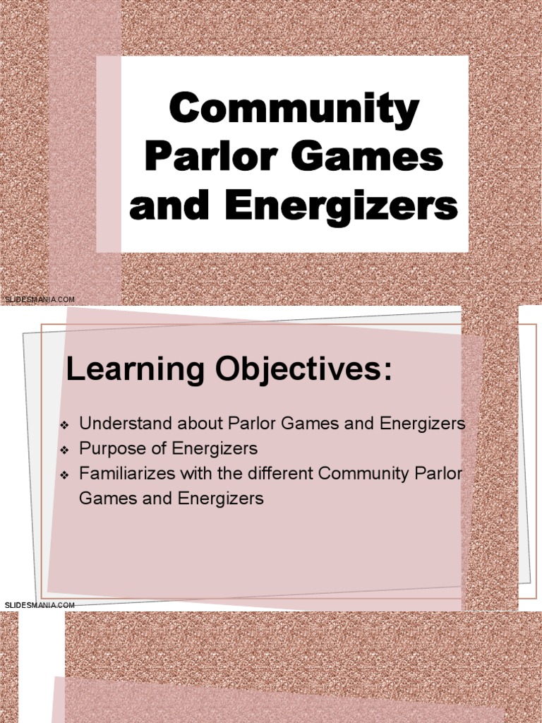 Parlor Games and Energizers Guide | PDF | Home & Garden
