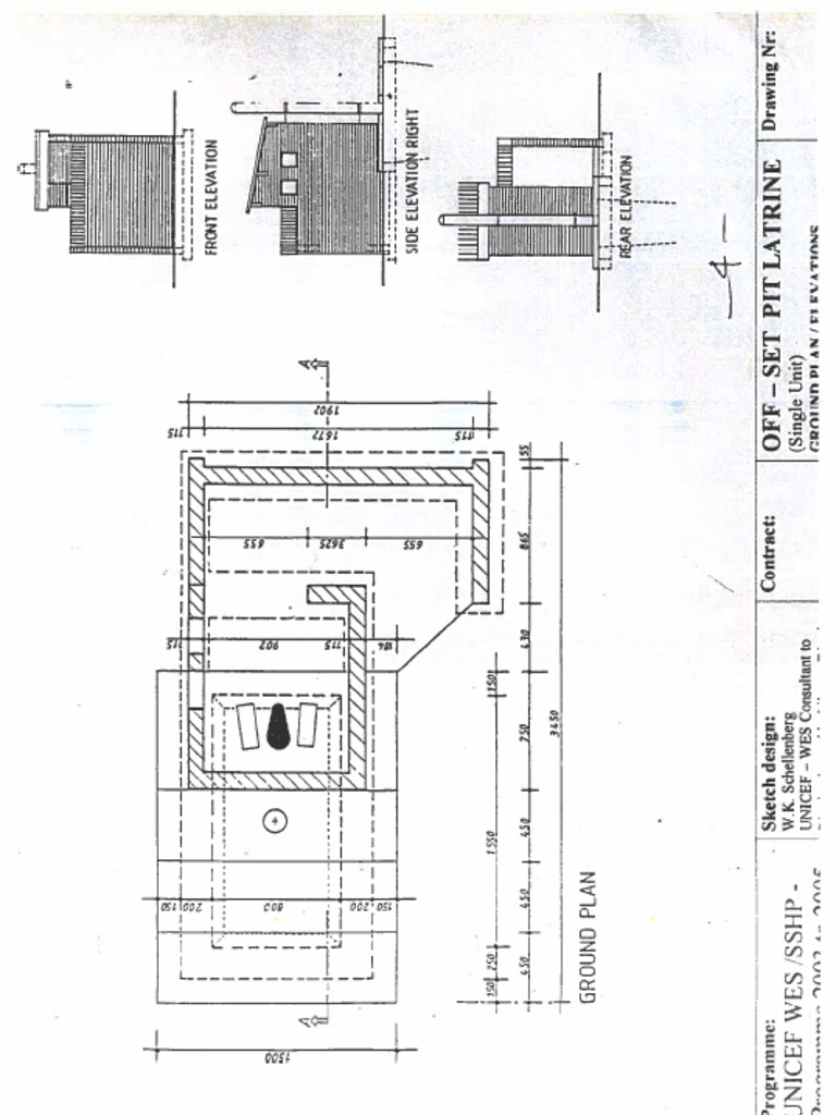 Off-Set Pit Latrine Drawing 2 | PDF