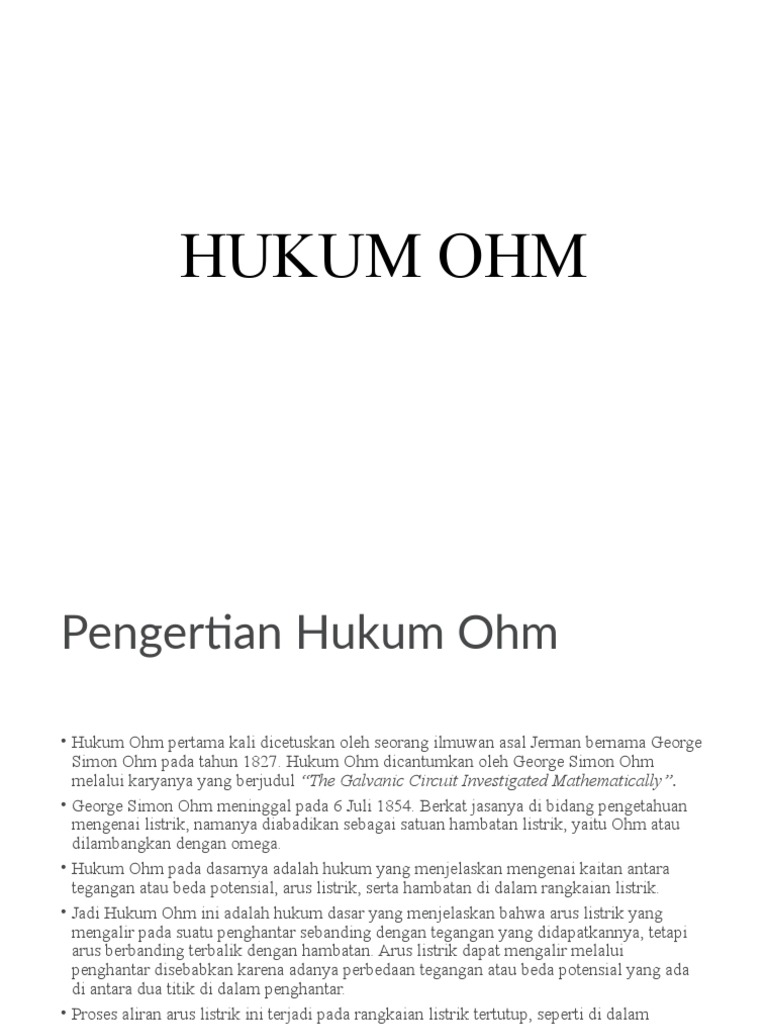 Hukum Ohm | PDF