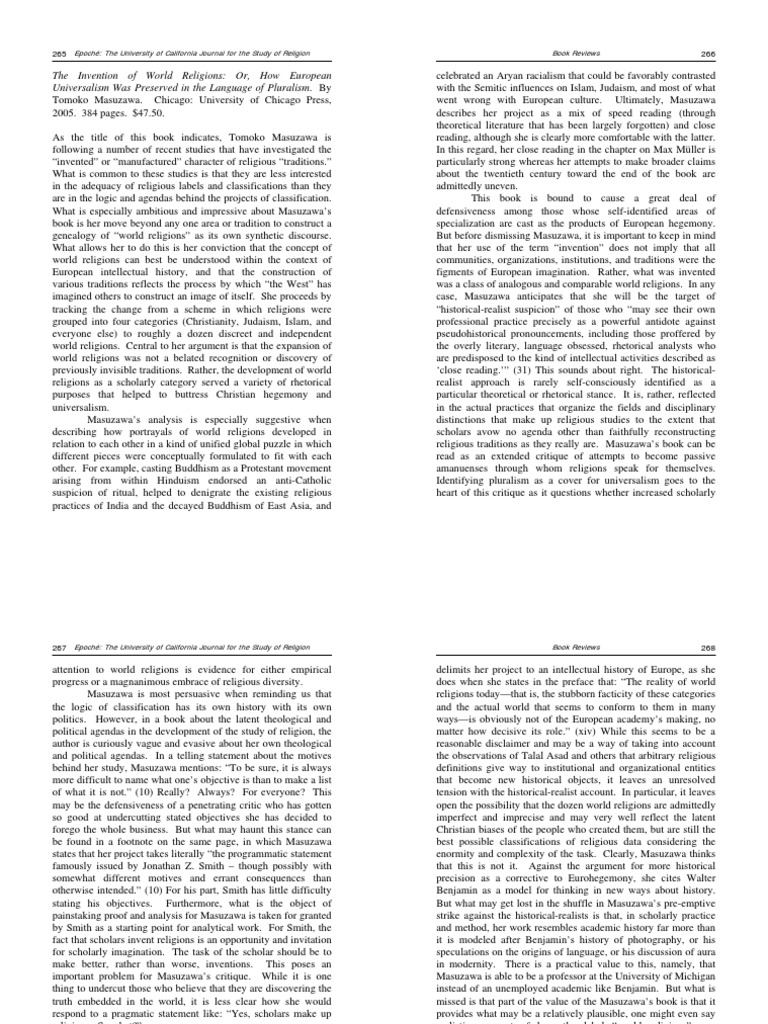 The Invention of World Religions or How | PDF | Religious Studies | Traditions