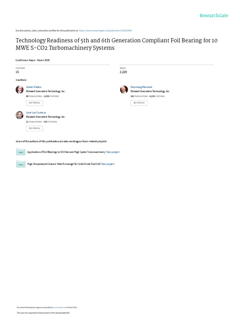 BearingsFor sCO2 FINAL | PDF