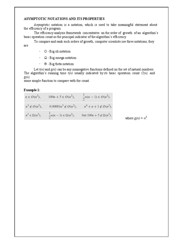 Asymptotic Notation Pdf Analysis Algorithms And Data Structures 