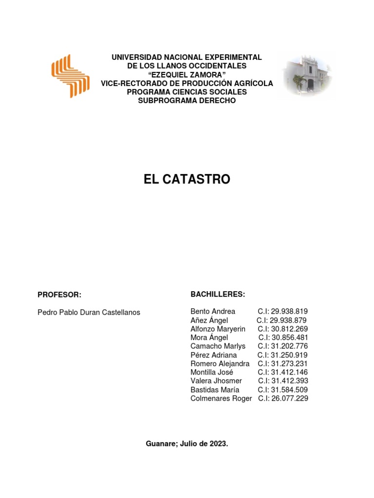 Definición y Funciones del Catastro | PDF | Bienes raíces