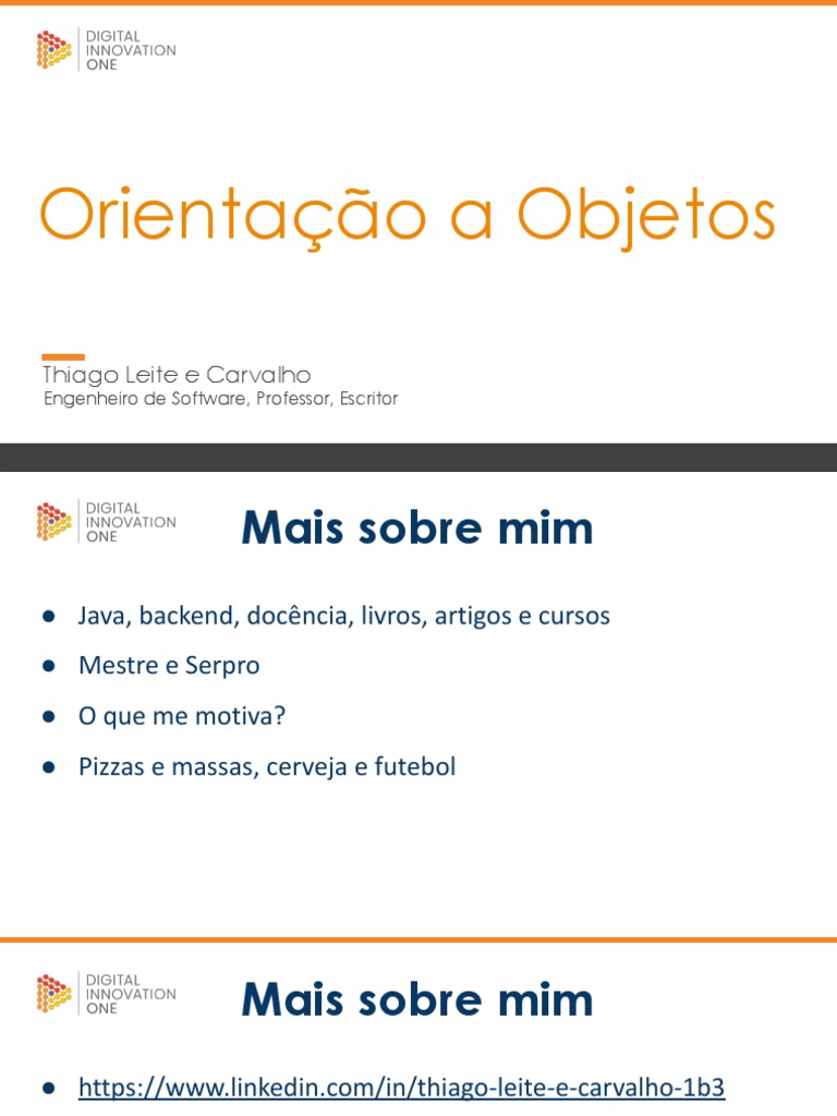 Programação Orientada A Objetos Thiago Leite Pdf Classe