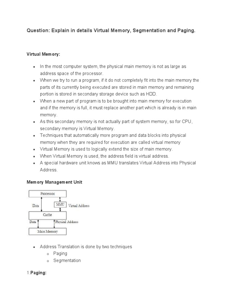 Virtual Memory Pdf Computer Data Storage Computing