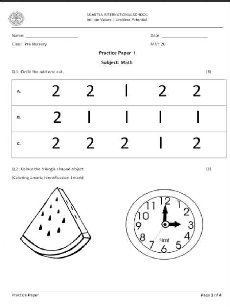 Math UT 1 | PDF