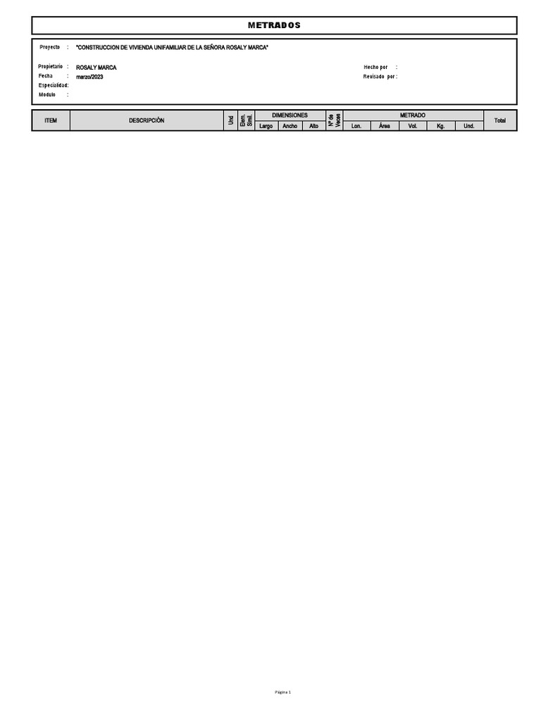 Metrados Estructuras | PDF | Hormigón | Construyendo tecnología