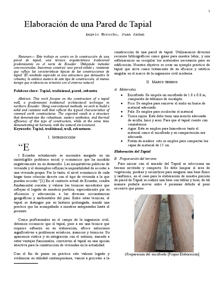 Construccion de Tapial | Descargar gratis PDF | Tierra | Ciencias fisicas