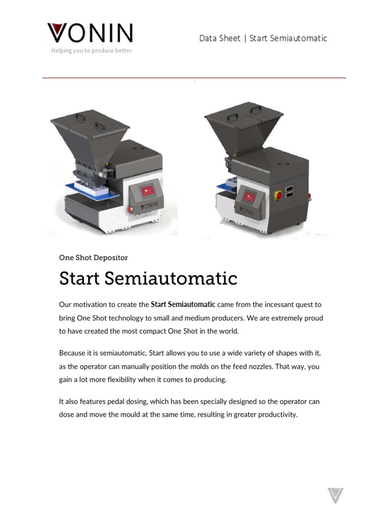 DataSheet One Shot Start Semiautomatic en - US 1 | PDF | Manufactured Goods