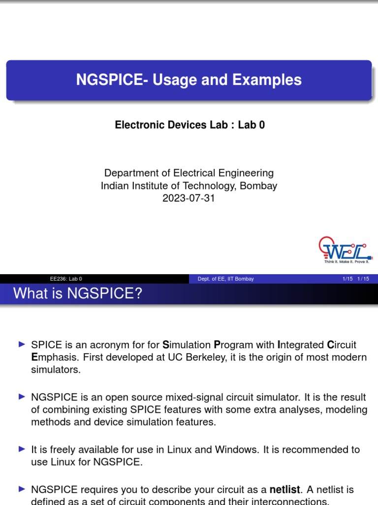 Lab0 NGSPICE | PDF
