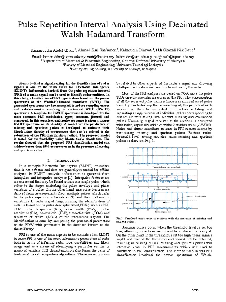 Ghani 2017 | PDF | Radar | Sampling (Signal Processing) Ghani 2017 | PDF | Radar | Sampling (Signal Processing)